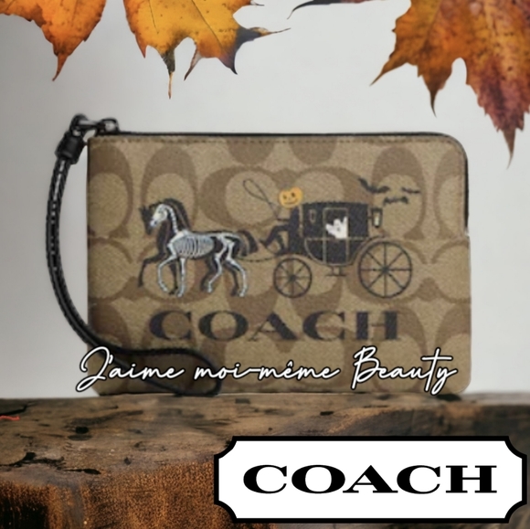Coach | Bags | Coach Halloween 223 Horse And Carriage Wristlet | Poshmark